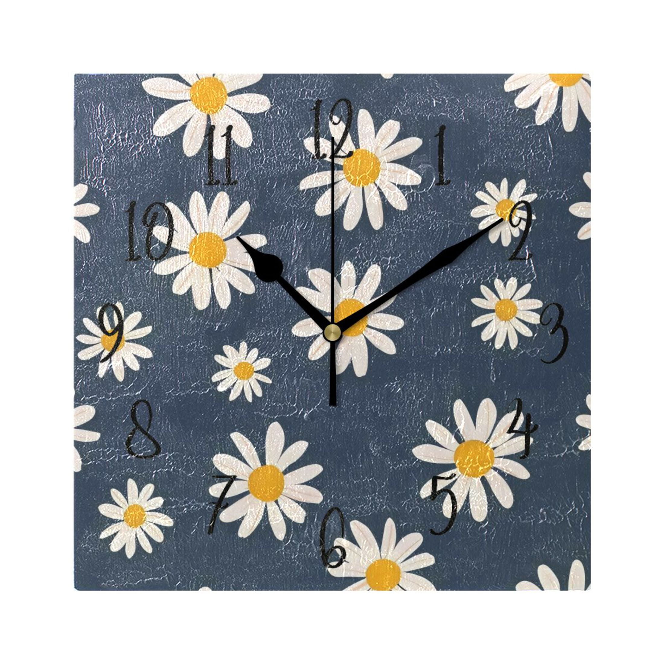 Square Clock Gold Clock 7.78 *7.78 Inch Decorative Clock Creative Clock ...