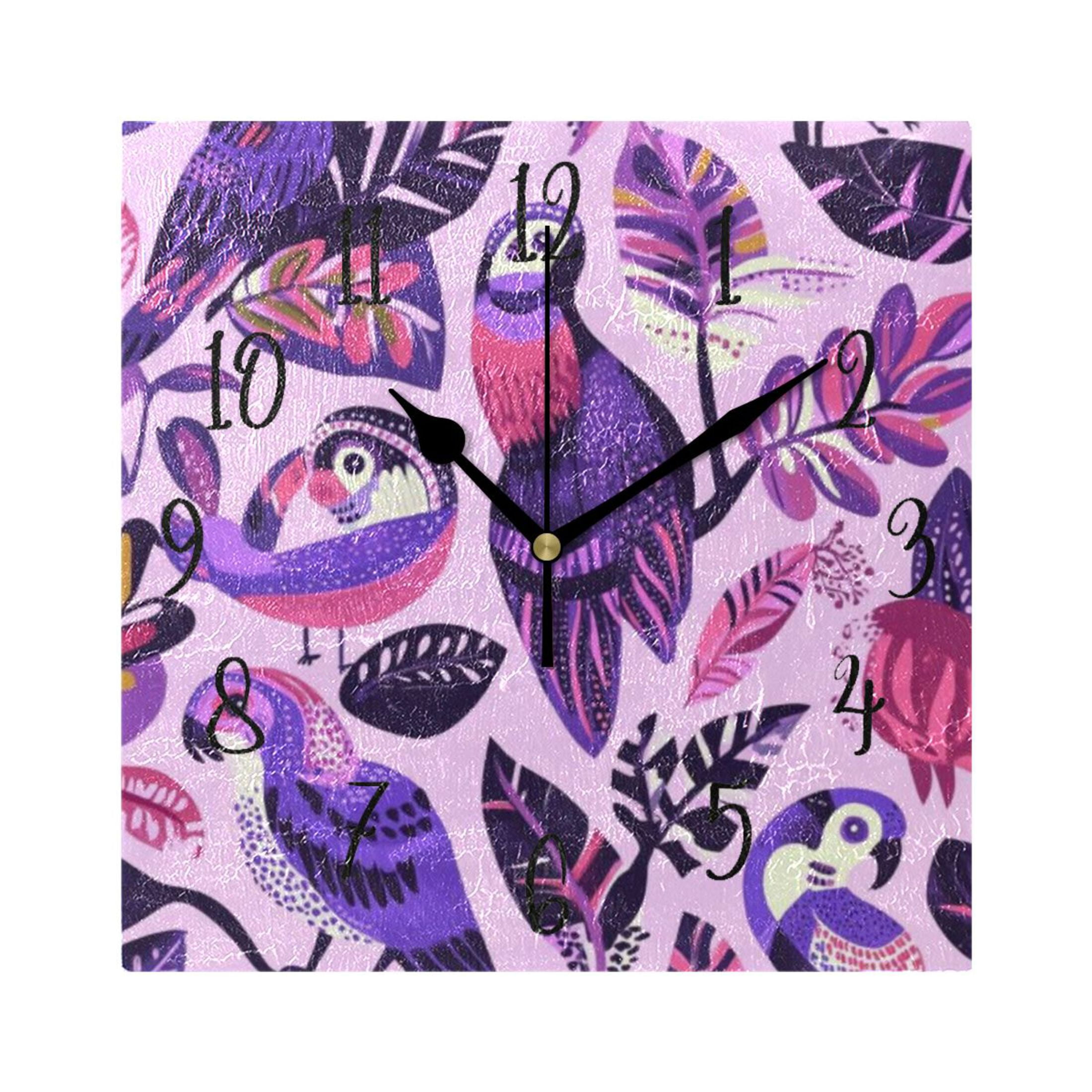 Square Clock Gold Clock 7.78 *7.78 Inch Decorative Clock Creative Clock ...