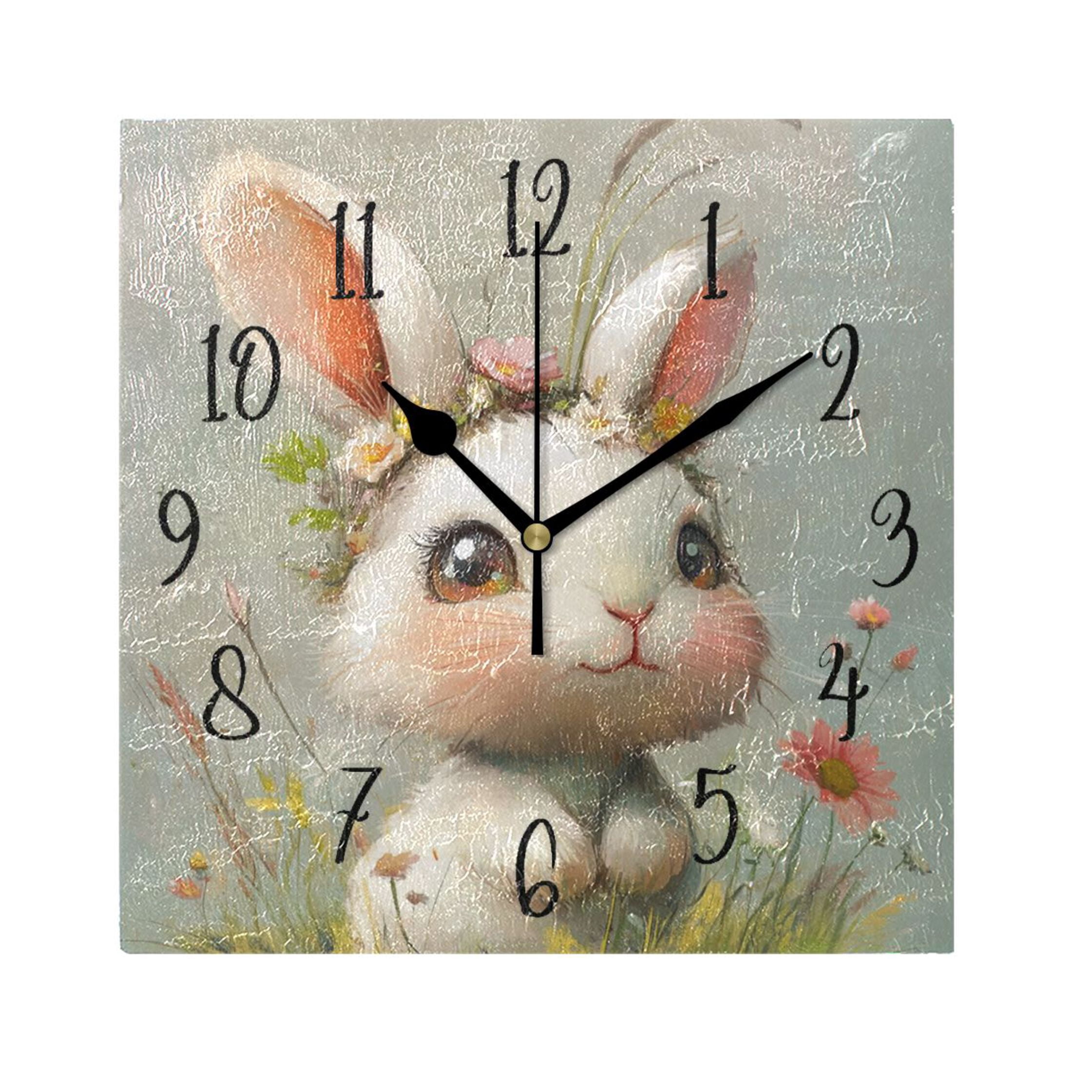 Square Clock Gold Clock 7.78 *7.78 Inch Decorative Clock Creative Clock ...