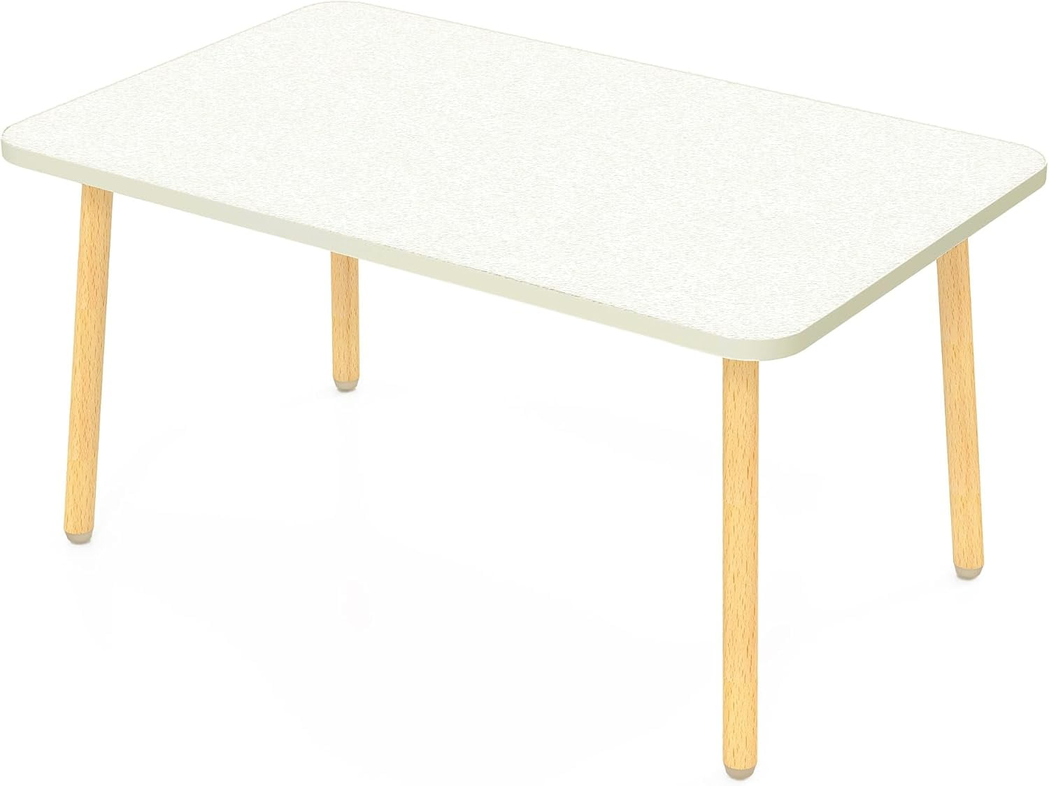 Square Coffee Table Low Table with 4 Solid Wood Sturdy Legs, Floor ...