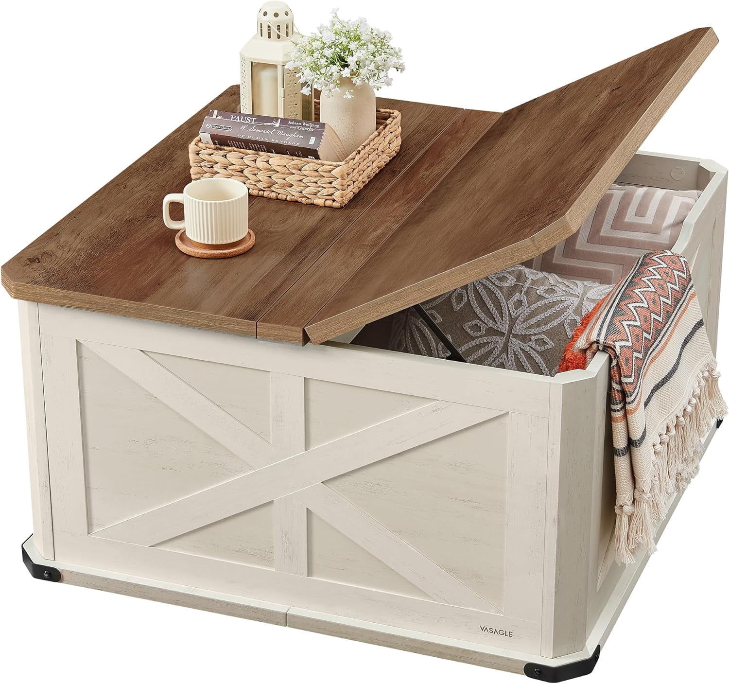 Square Coffee Table with Storage Coffee Table for Living Room Center ...
