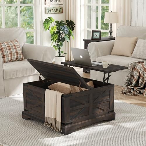 Square Coffee Table with Storage Farmhouse Coffee Table with Lifting ...