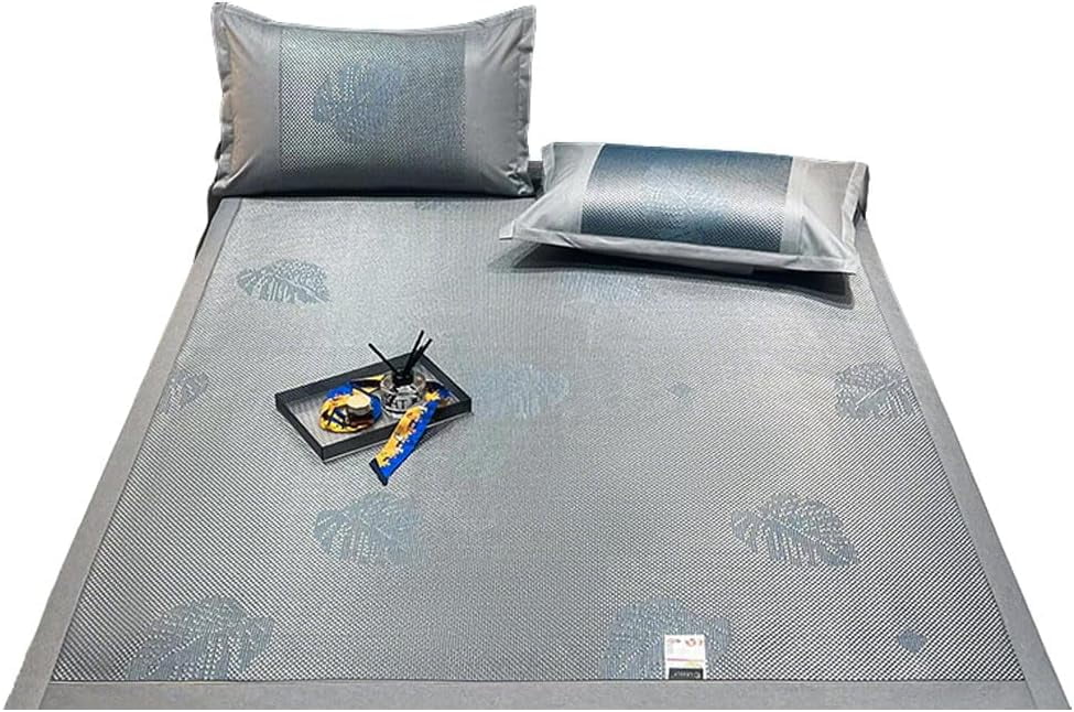 Square Cooling Bedding Mat,Ice Silk Rattan Matting,Foldable Jacquard ...
