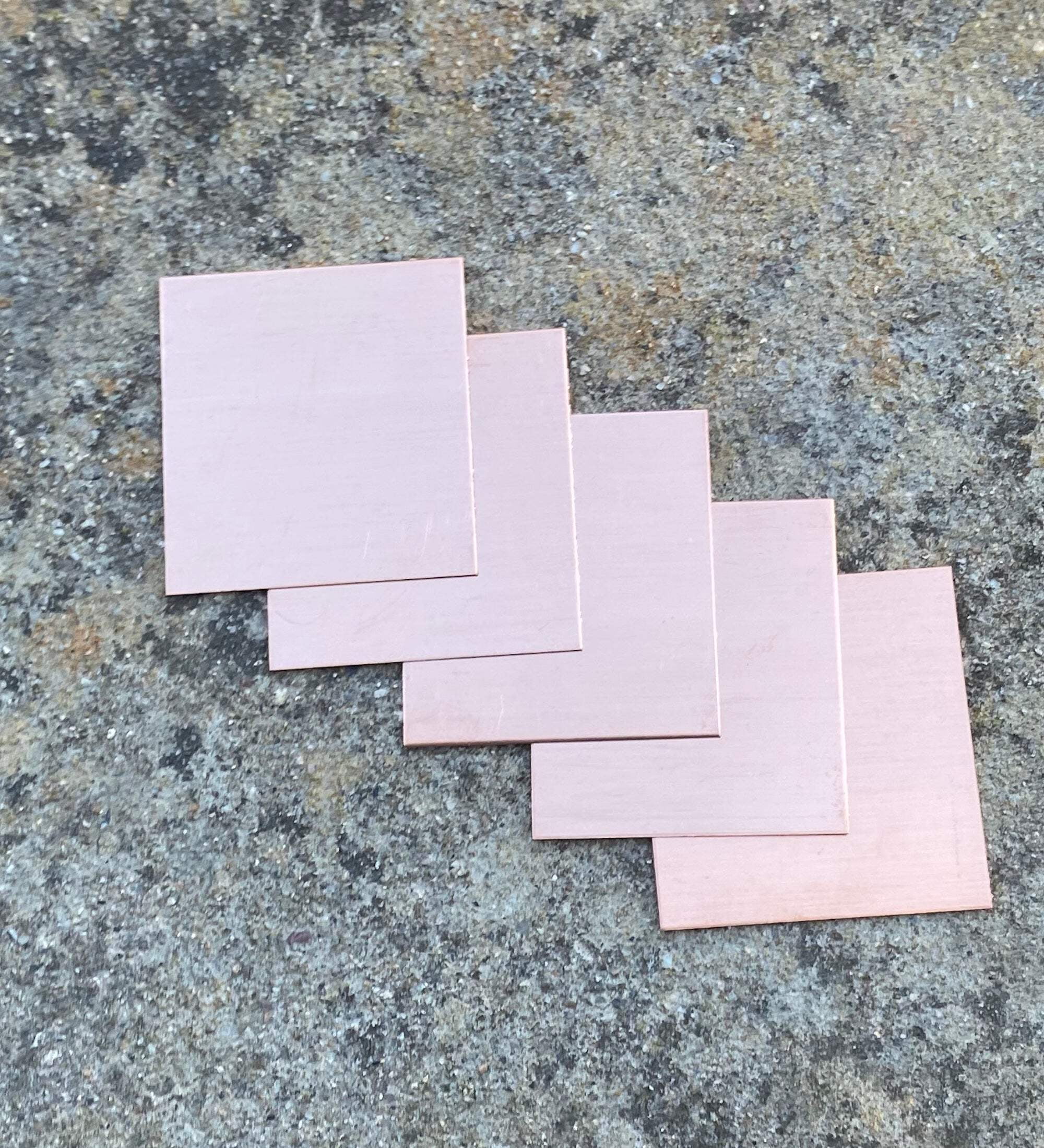 Square Copper Blanks 1.5" (pack of 15)- Made from 16oz (24 gauge)copper ...