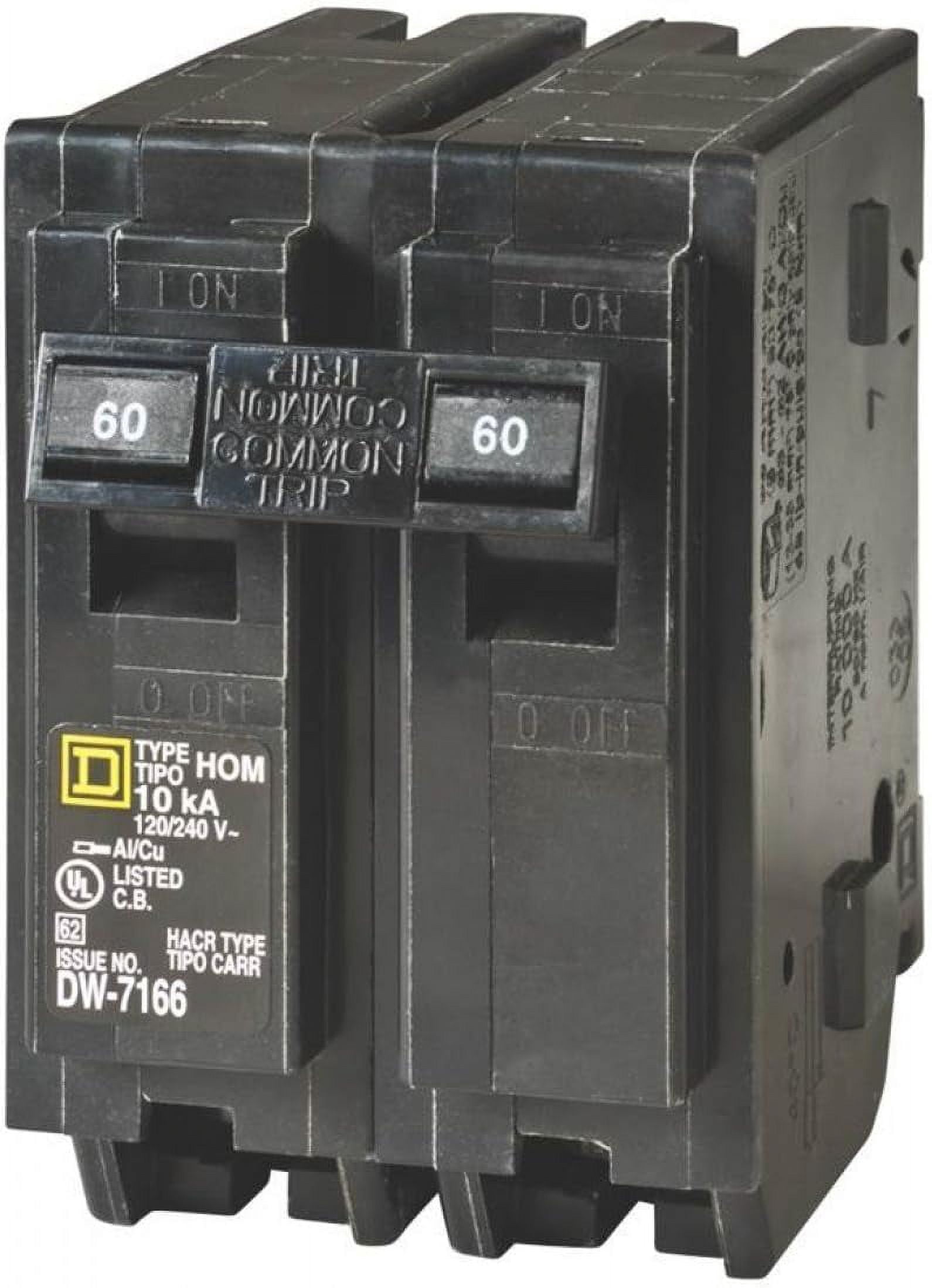 Square D 60A 2 Pole Breaker M260C - Walmart.com