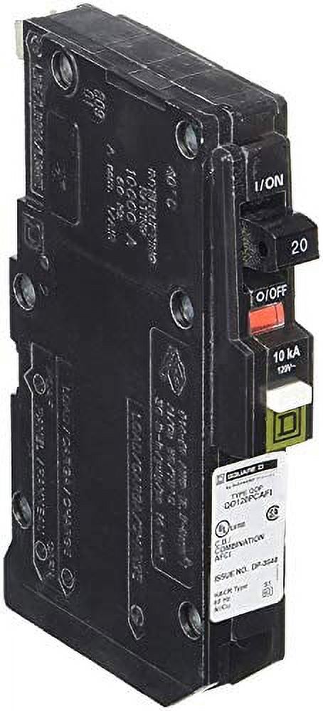 Square D By QO120PCAFI 20-Amp Single-Pole Plug-On Neutral CAFCI Circuit ...