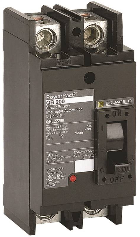 Square D Circuit Breaker,200A,2P,240VAC,QB QBL22200 - Walmart.com