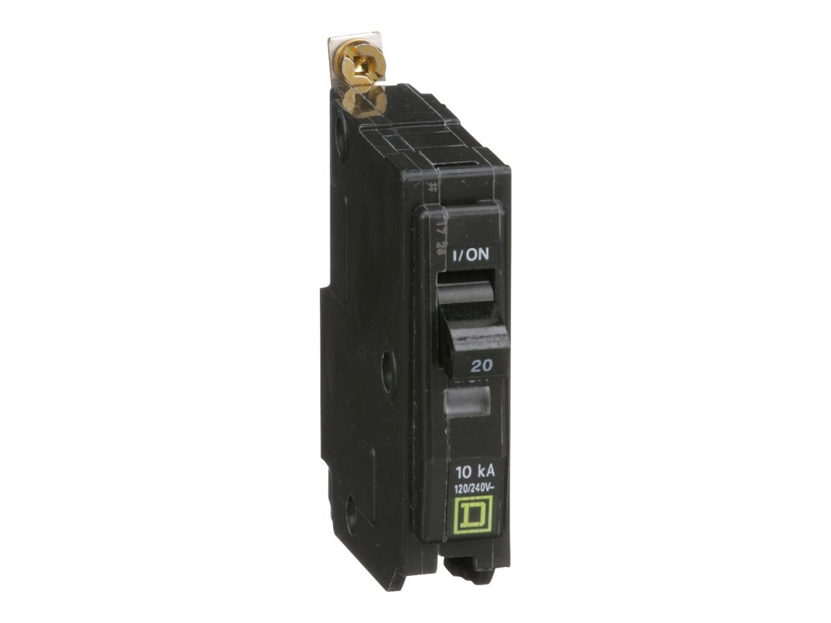 Square D Circuit Breaker,20A,Bolt On,120/240V,1P QOB120 - Walmart.com