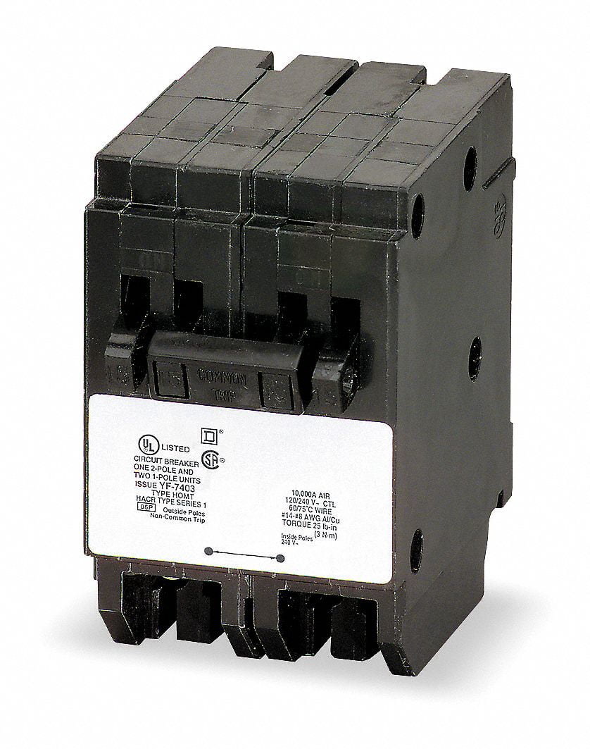 Square D Circuit Breaker,20A,Plug In,120/240V,2P HOMT2020220 - Walmart.com