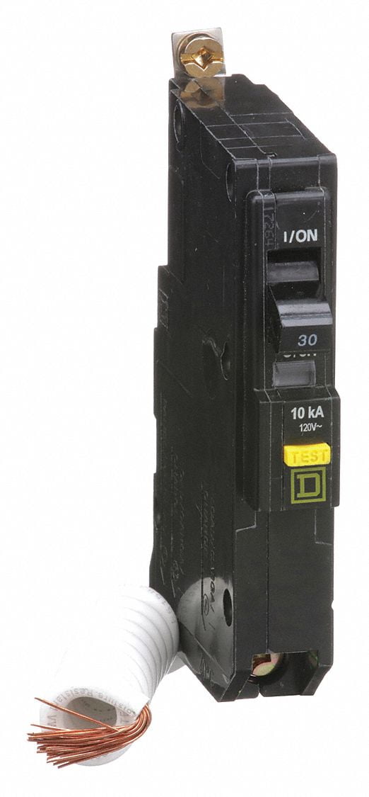 Square D Circuit Breaker,30A,Bolt On,120V,1P QOB130GFI - Walmart.com