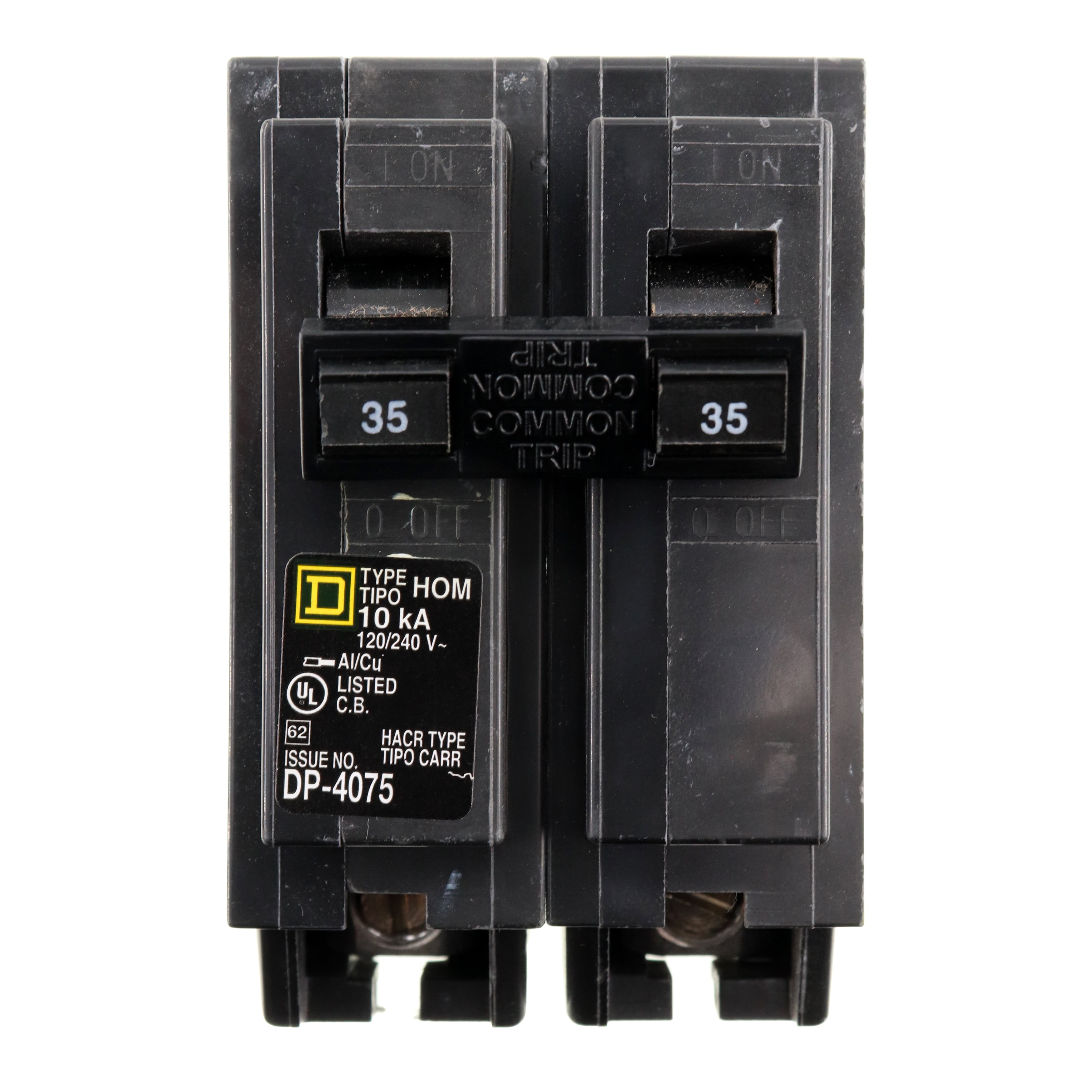 Square D HOM235 HomeLine Circuit Breaker, HOM-Type, 2-Pole, 120/240VAC ...