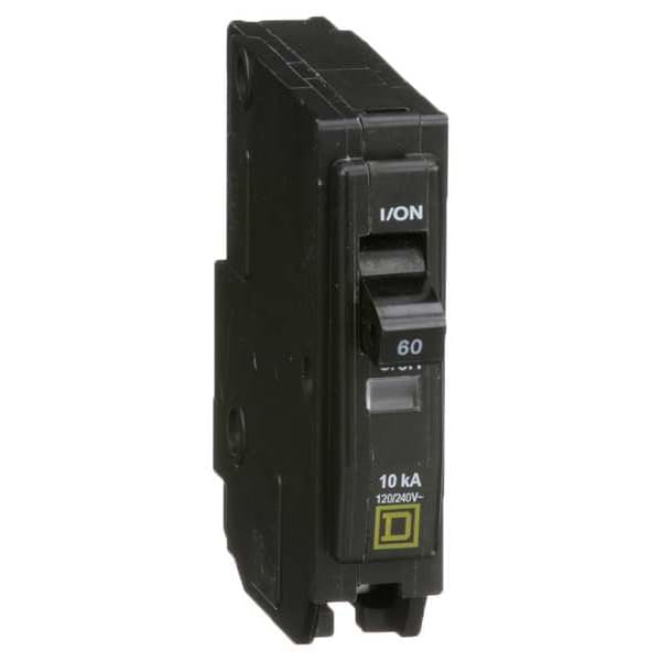 Square D Electrical DC Panel Circuit Breaker, 60A, Plug In, 120/240V ...