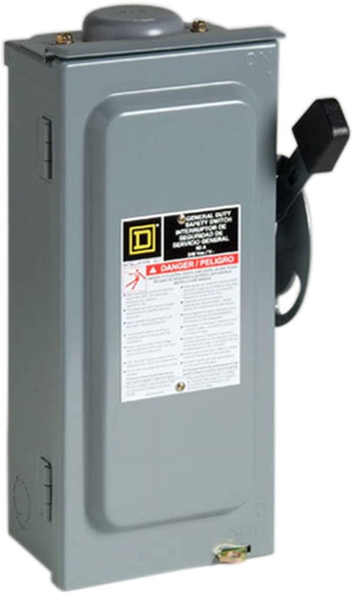 Square D - D322NRB General Duty Safety Switch, Gray, Small, Fusible, 60 ...