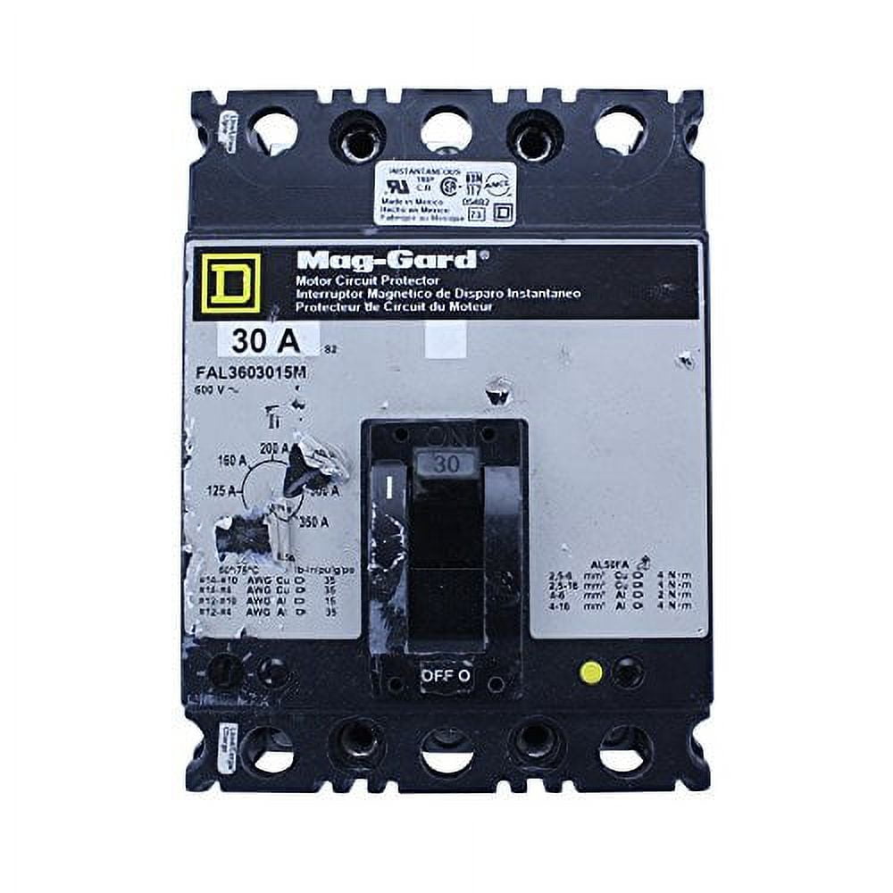 Square D FAL3603015M 3 Pole 30A 600V MAG-GARD Motor Protector Circuit ...