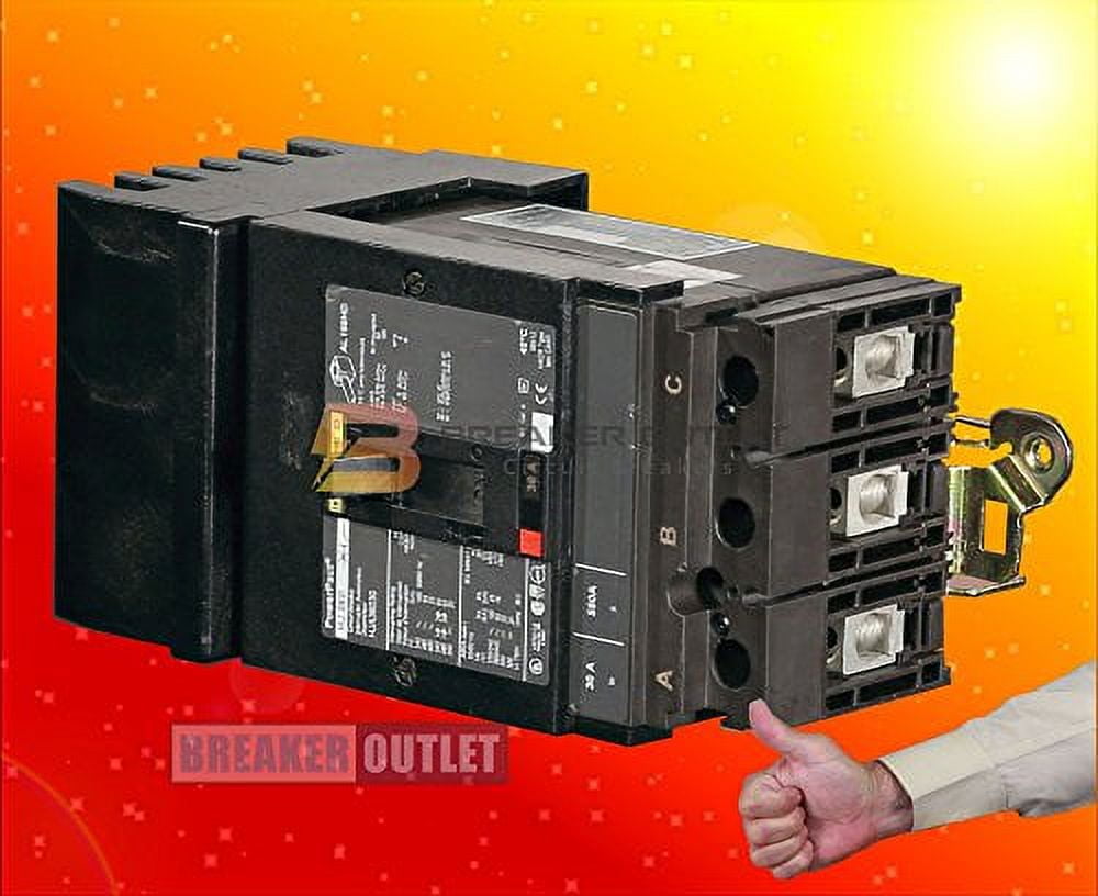 Square D HJA36030 3 Pole 30 Amp 600v PowerPact Circuit Breaker HJ HJA ...
