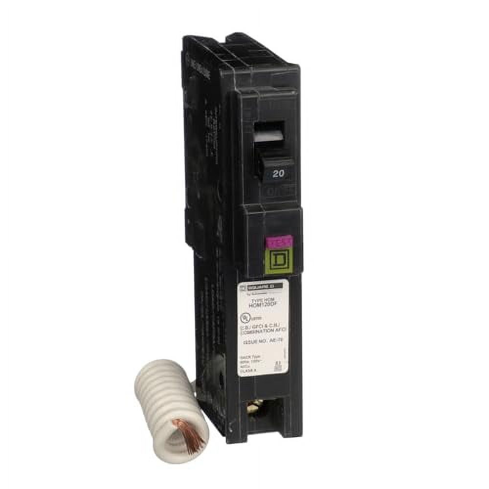 Square D - HOM120DFC Homeline 20-Amp Single-Pole Dual Function Circuit ...