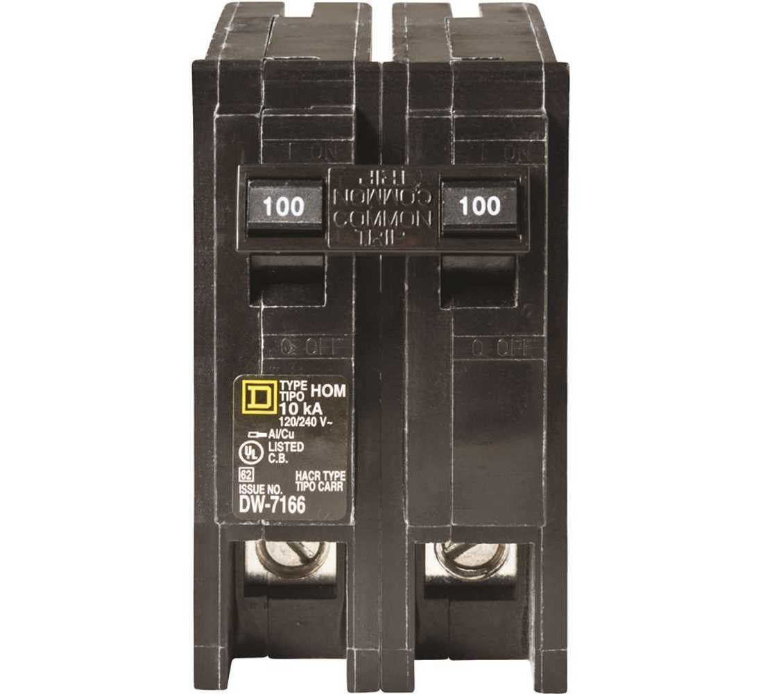 Square D HOM2100C Homeline 100 Amp 2-Pole Circuit Breaker - Clear ...