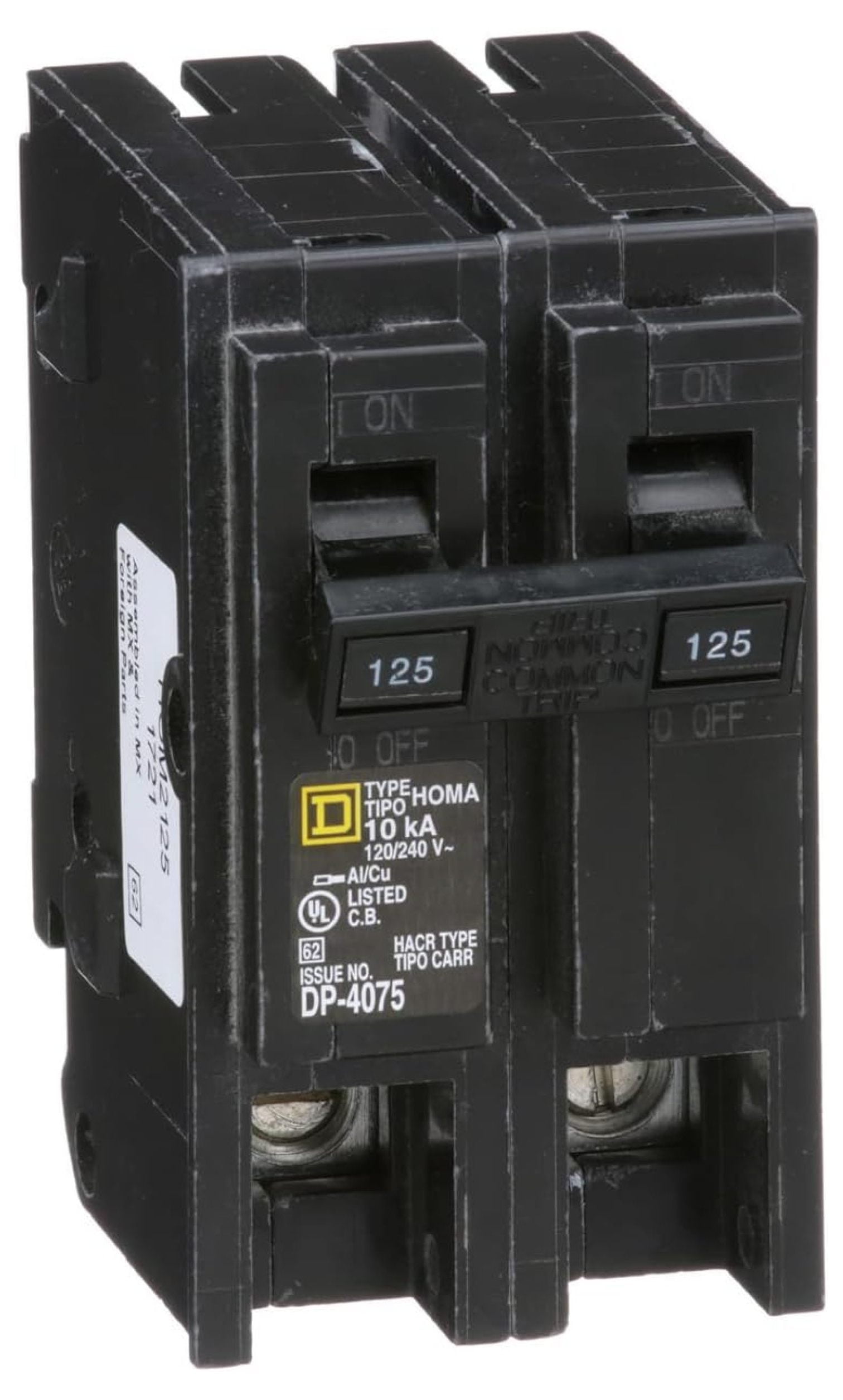 Square D - HOM2125CP Homeline 125-Amp Two-Pole Circuit Breaker ...