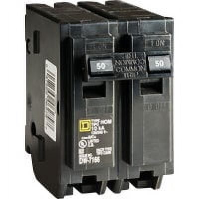 Square D Homeline 50A Double-Pole Standard Trip Circuit Breaker HOM250C ...