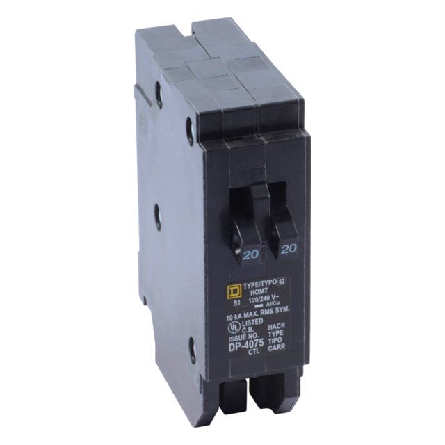 Square D HOMT2020CP Homeline 2-20 Amp Single-Pole Tandem Circuit Breaker - Walmart.com