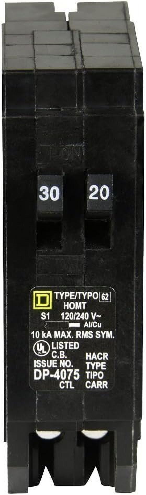 Square D - HOMT3020CP Homeline 1-30-Amp 1-20-Amp Single-Pole Tandem ...