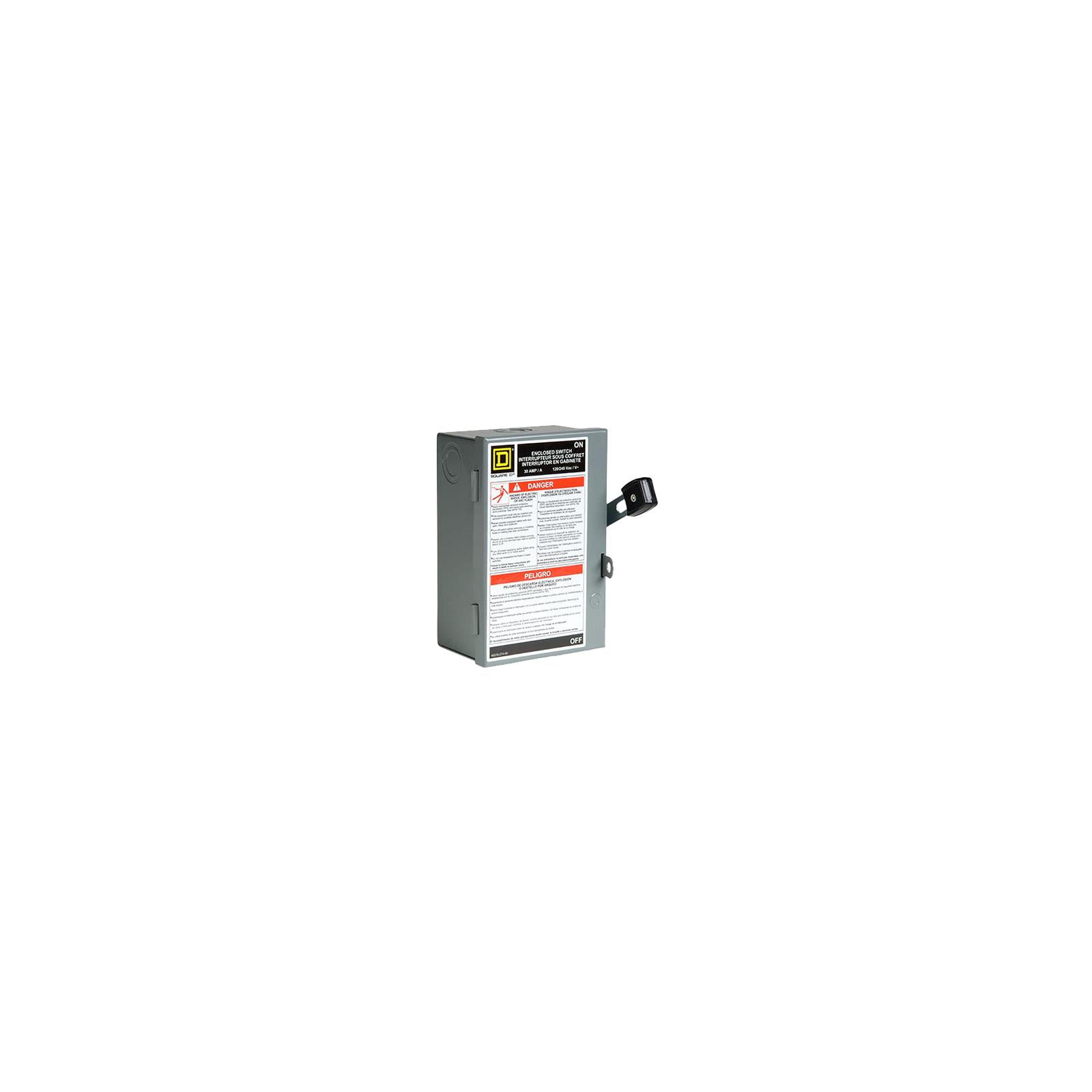 Square D L211N Indoor Fusible Safety Switch, 30 Amp - Walmart.com