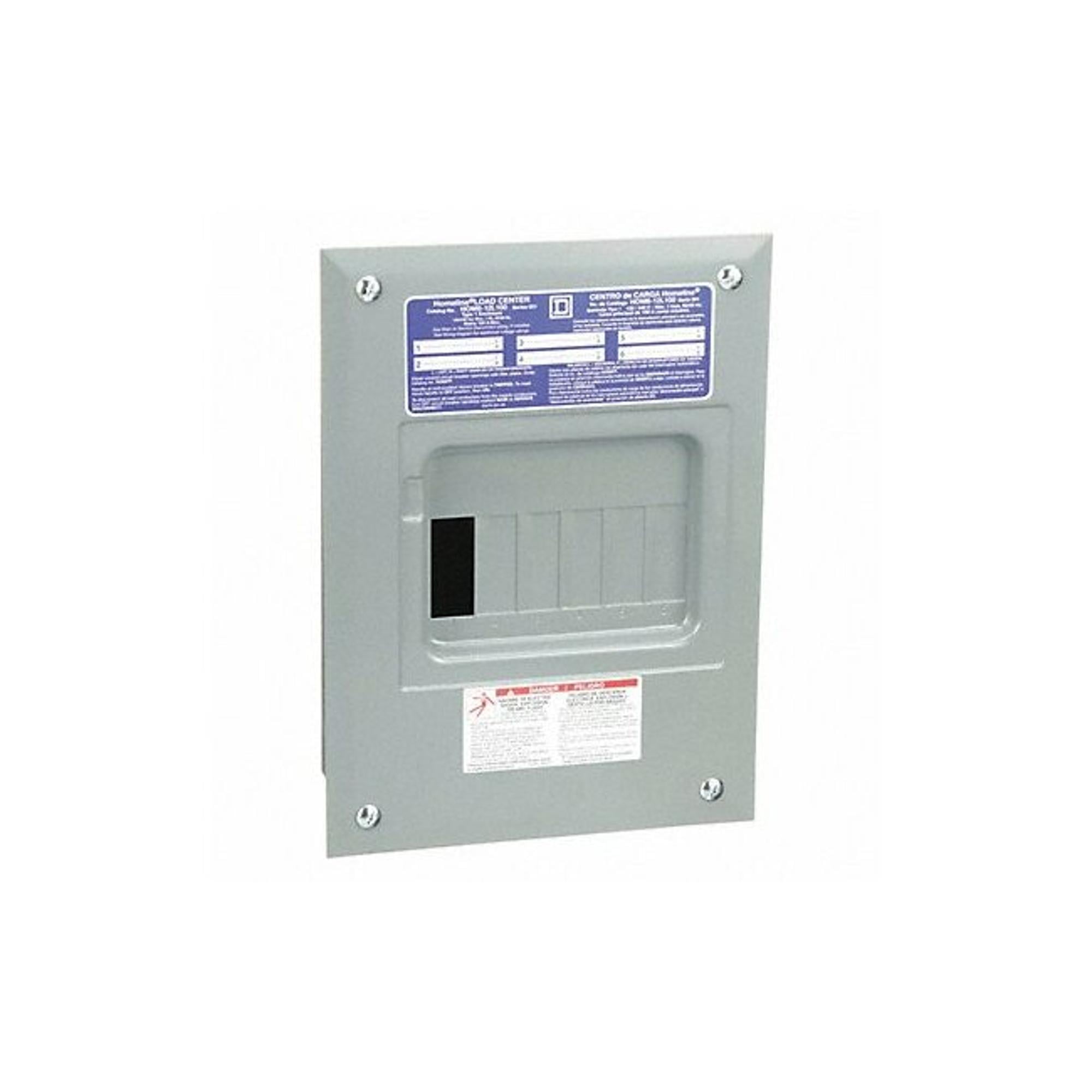 Square D Load Center,100A,Lug,1 Phase,6 Spaces HOM612L100F - Walmart.com