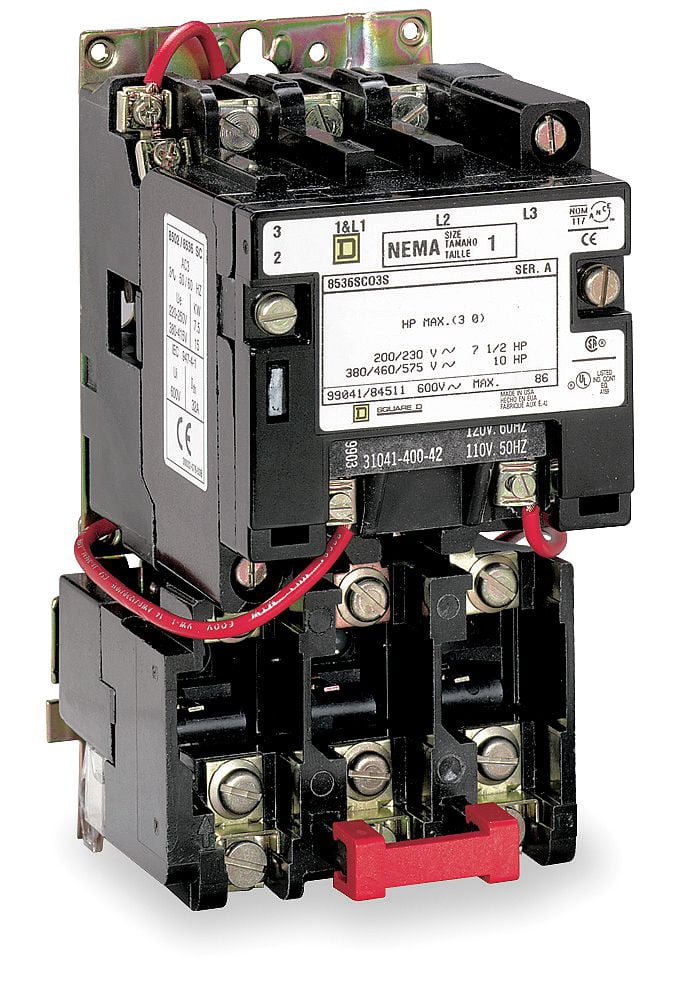 Square D Magnetic Motor Starter, Thermal, 208V AC 8536SBO2V08 - Walmart.com