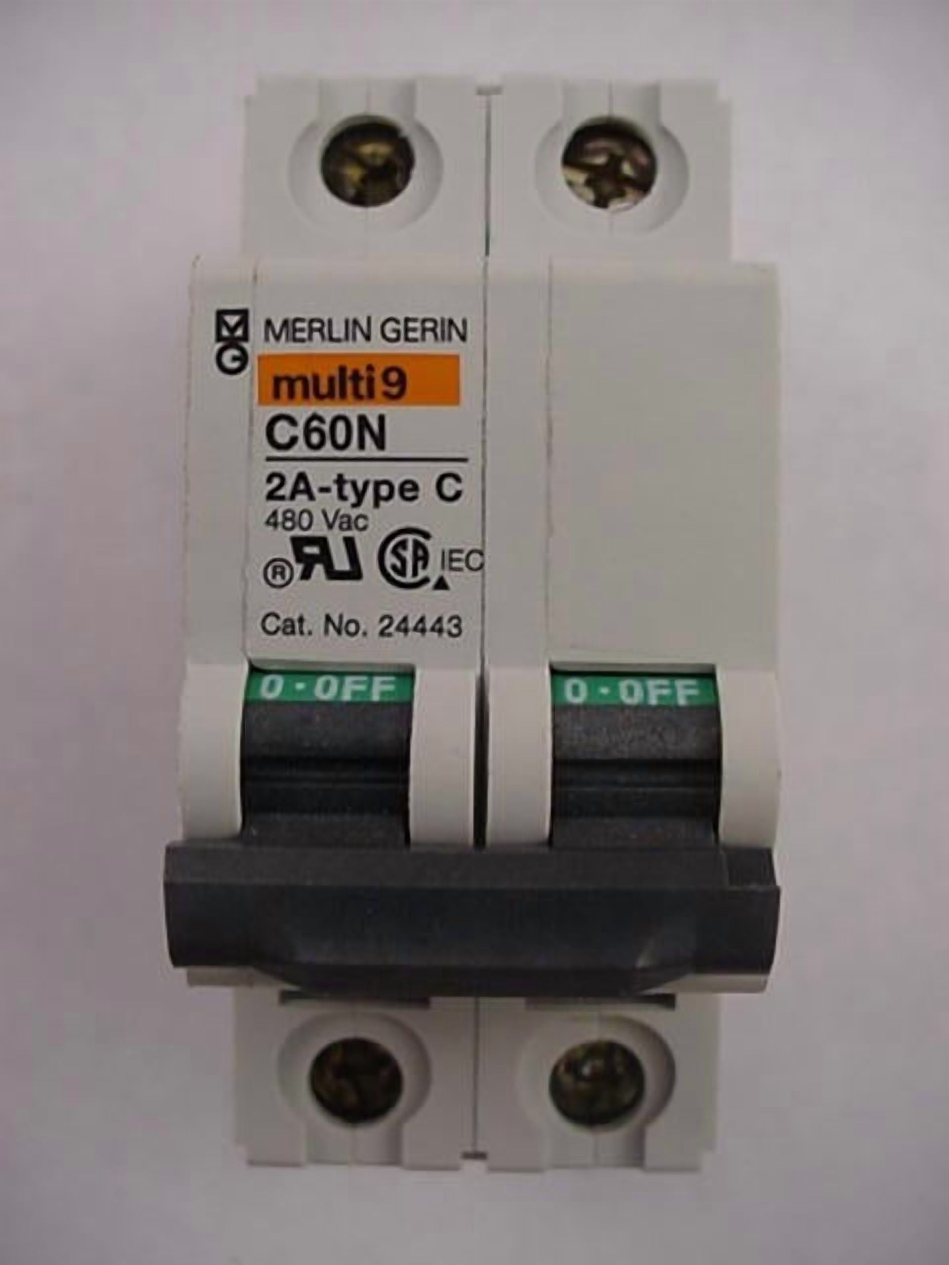 Square D Multi 9 C60N Merlin Gerin 2 amp Breaker Type C Ships on the Same Day - Walmart.com