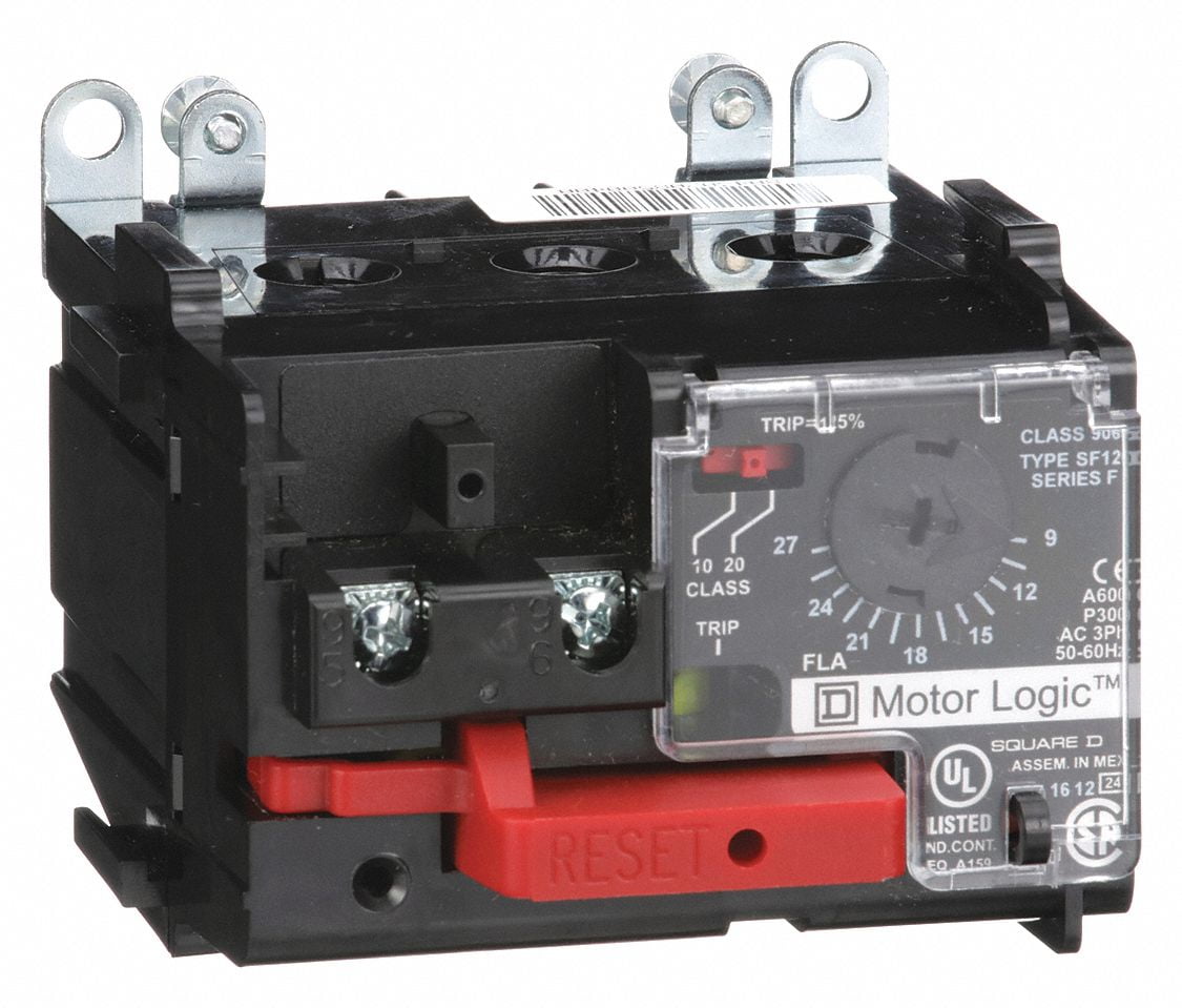 Square D Overload Relay, NEMA, Electronic, Manual 9065SF120 - Walmart.com