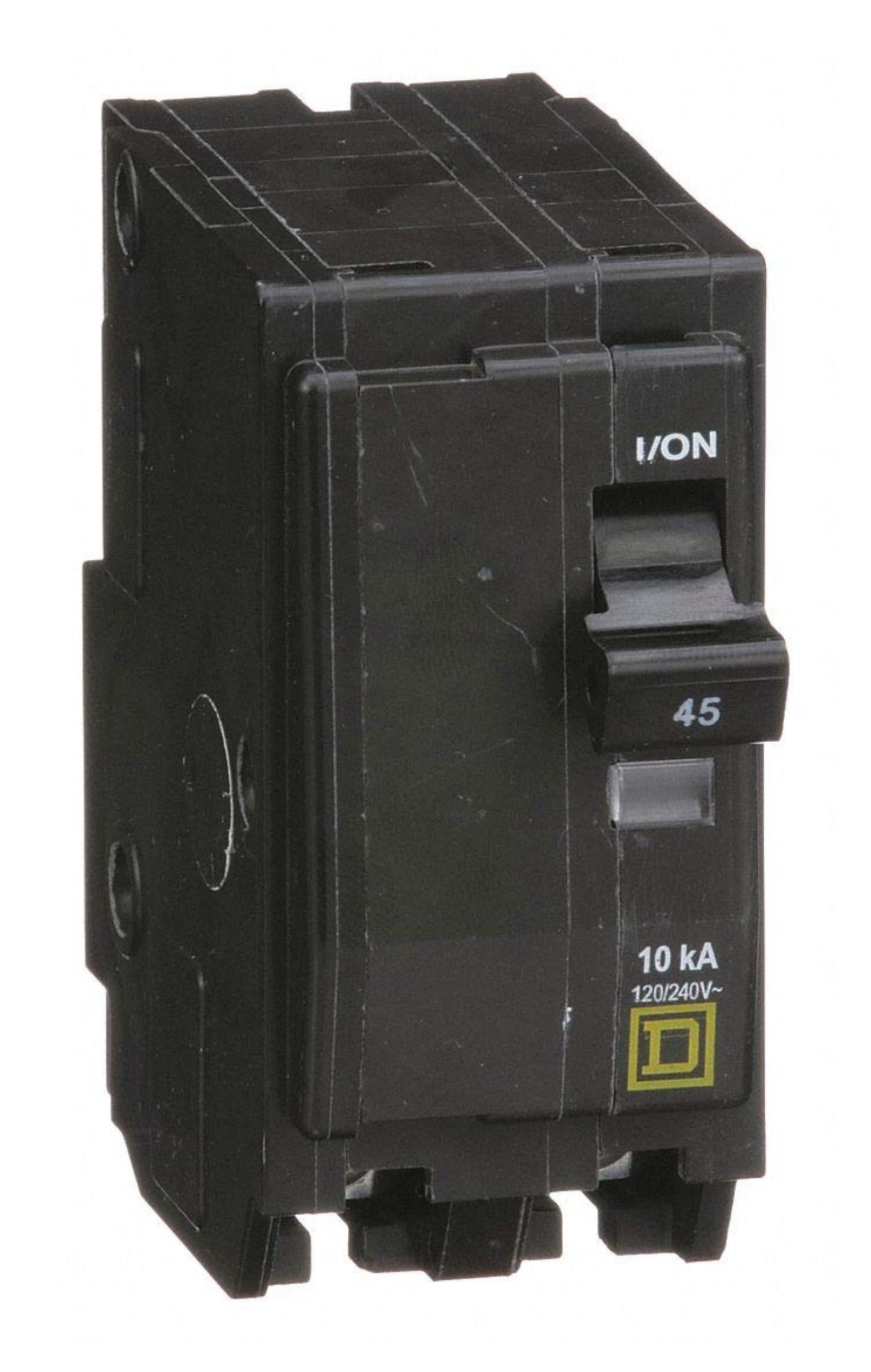 Square D Plug In Circuit Breaker, QO, Number of Poles 2, 45 Amps, 120 ...