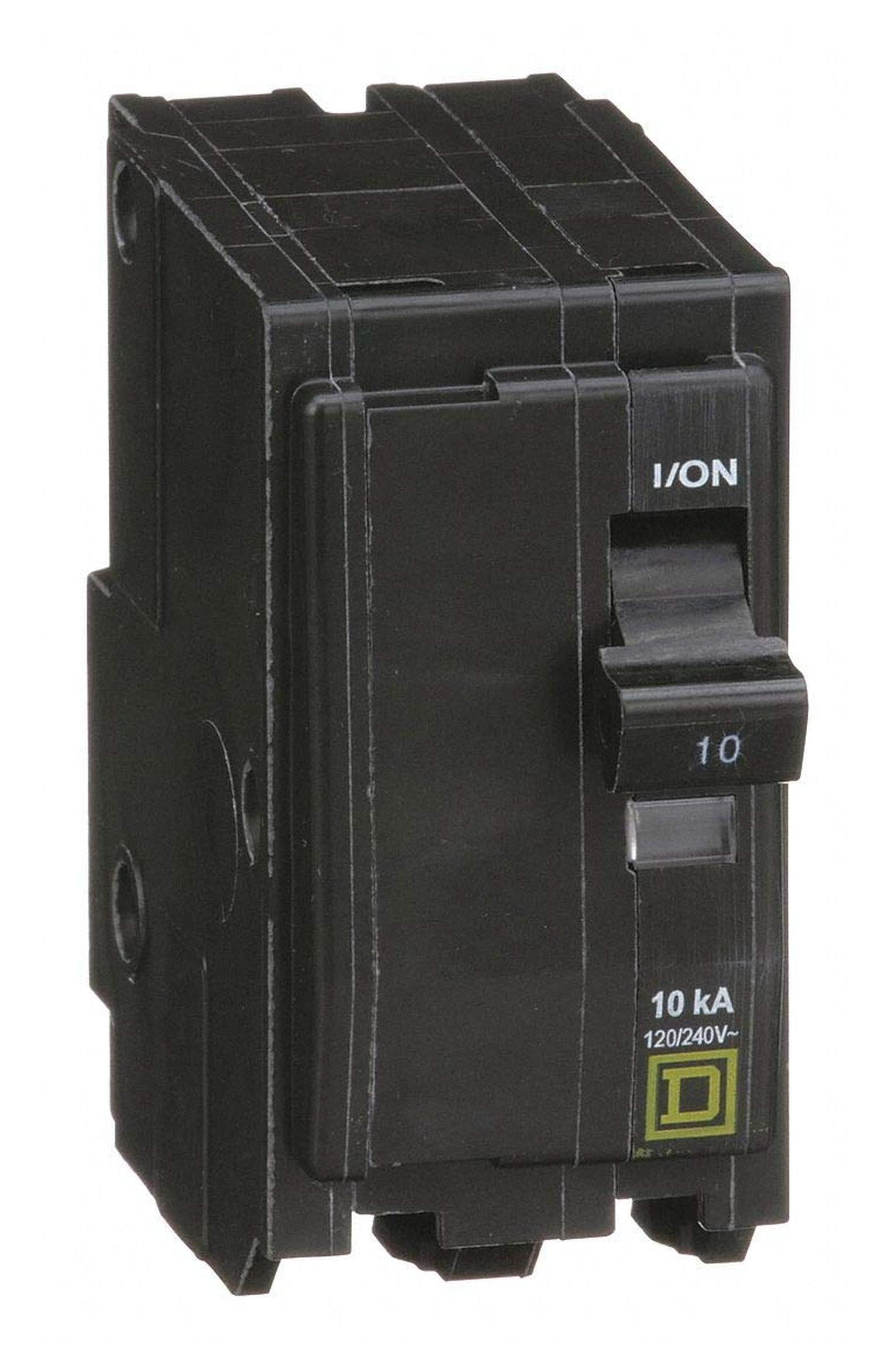 Square D Plug in Circuit Breaker, QO, Number of Poles 2, 10 Amps, 120/240VAC, Standard - Walmart.com