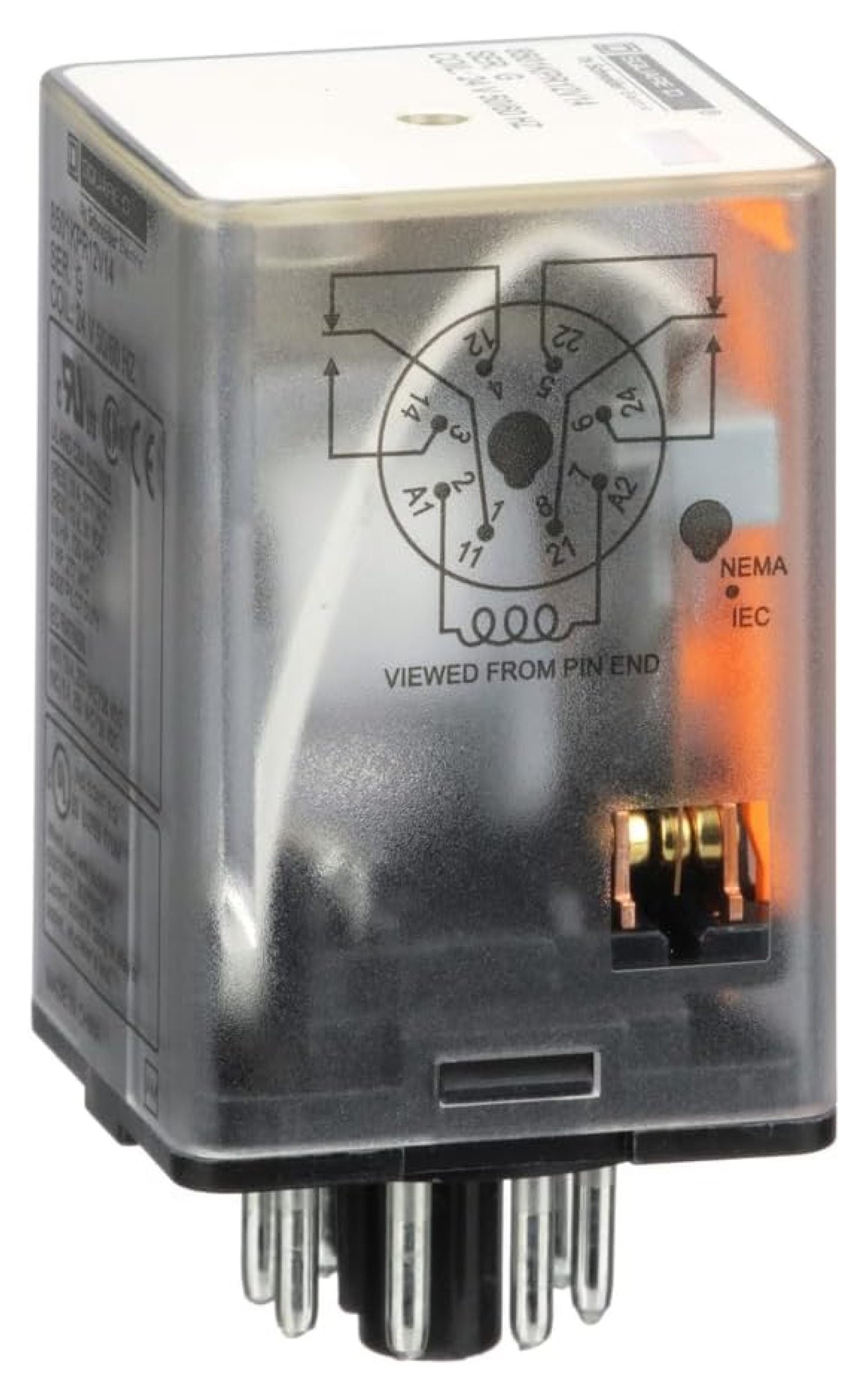 Square D Plug in Relay, Type KP, Tubular, 1 at 277 VAC, 10A Resistive ...