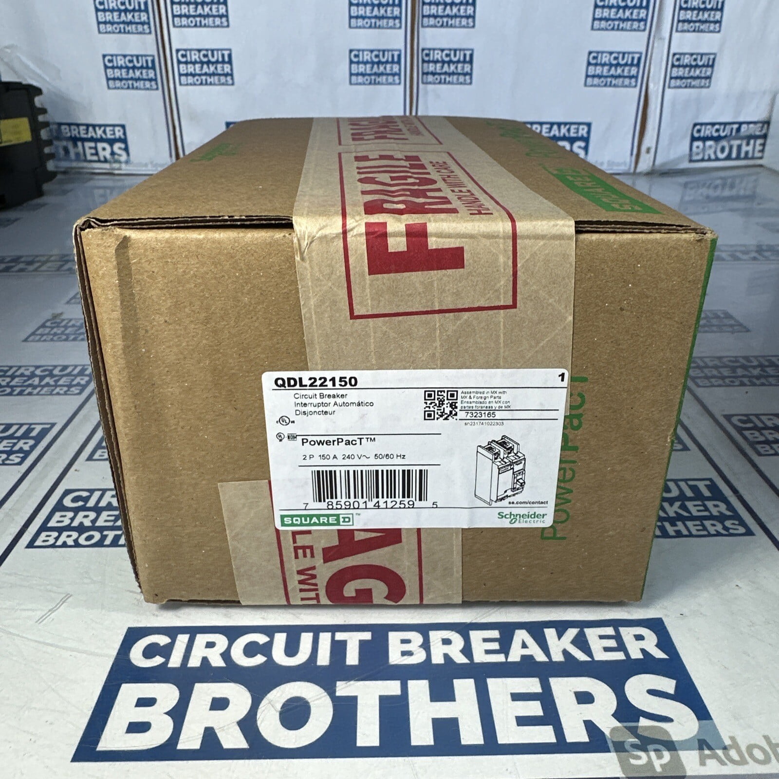 Square D QDL22150 150 Amp 240 Vac 3 Pole PowerPact Circuit Breaker ...