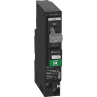 Square D QO 20A Single-Pole CAFCI Mini Dual Function Circuit Breaker ...