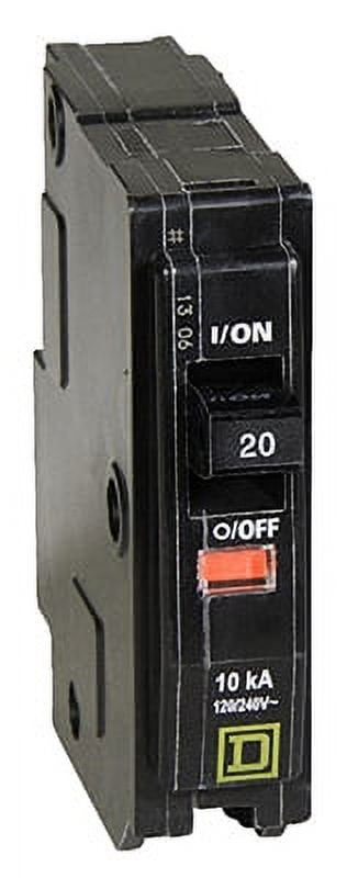 Square D QO 20A Single Pole Circuit Breaker 120V 1 Space Per Pole, Each ...