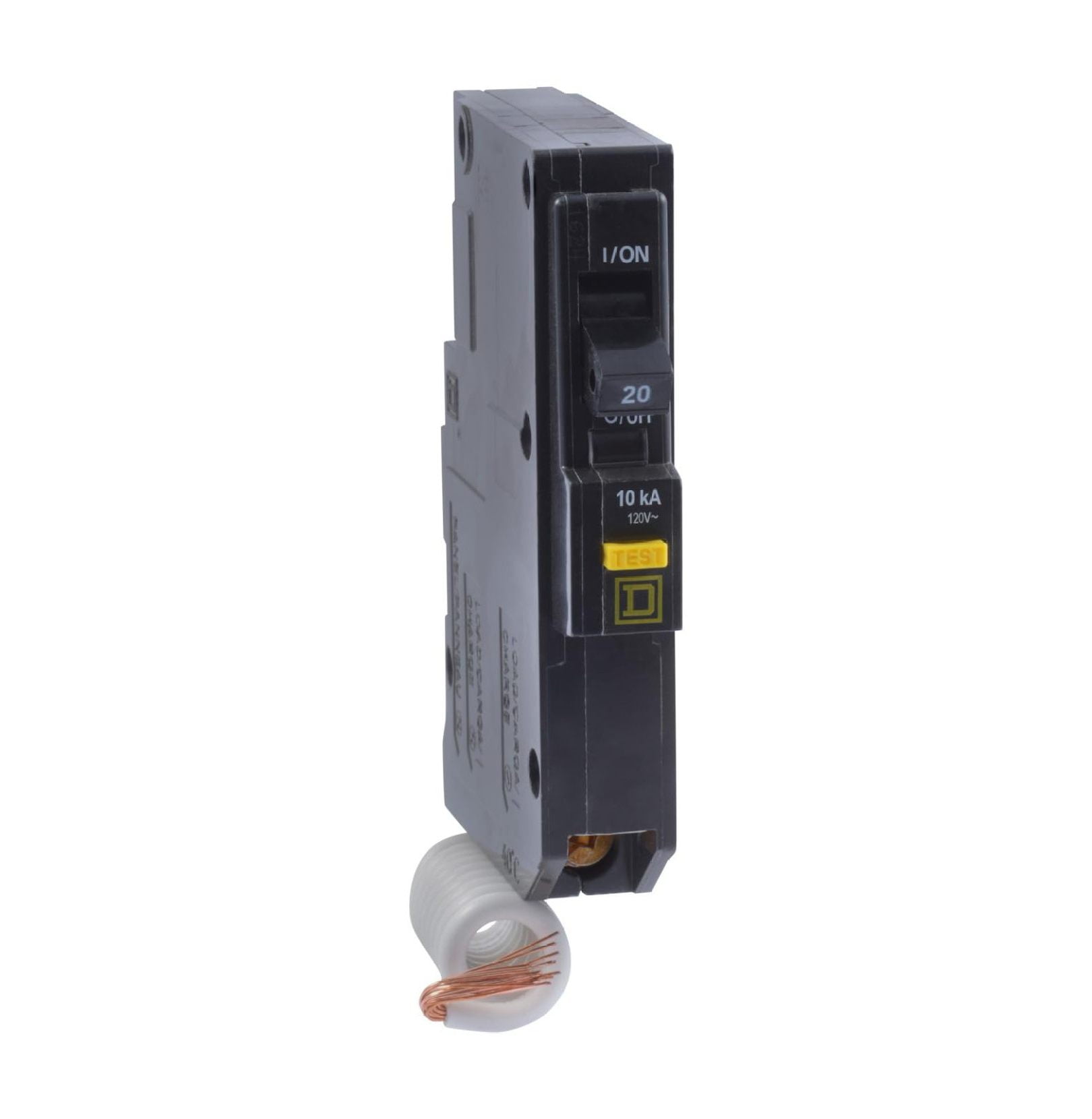 Square D QO120GFICP 20 Amp GFCI Circuit Breaker - Single Pole, 120V ...
