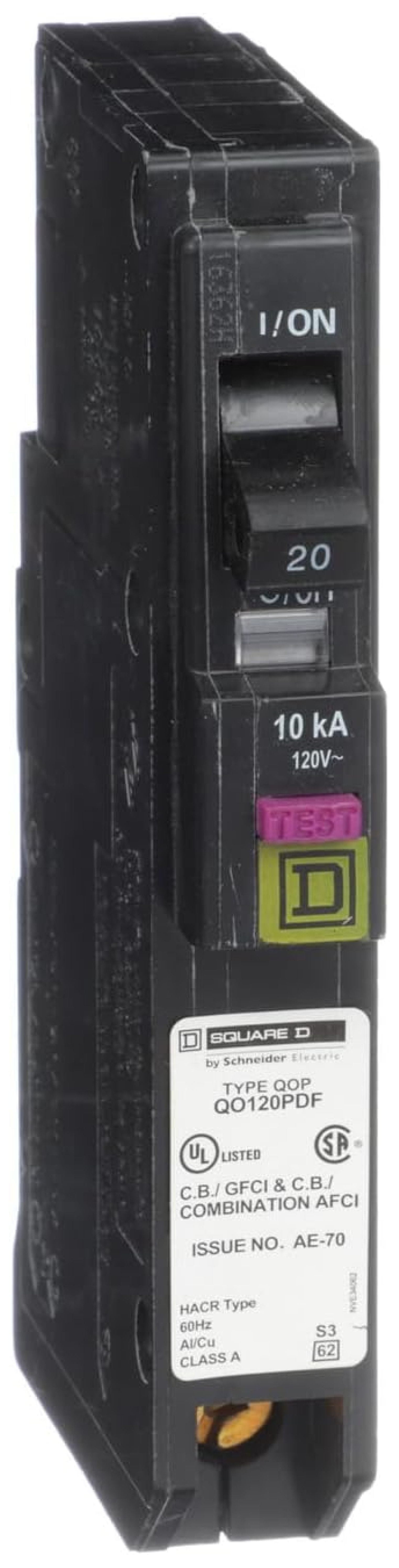Square D - QO120PDFC QO Plug-On Neutral 20 Amp Single-Pole Dual ...