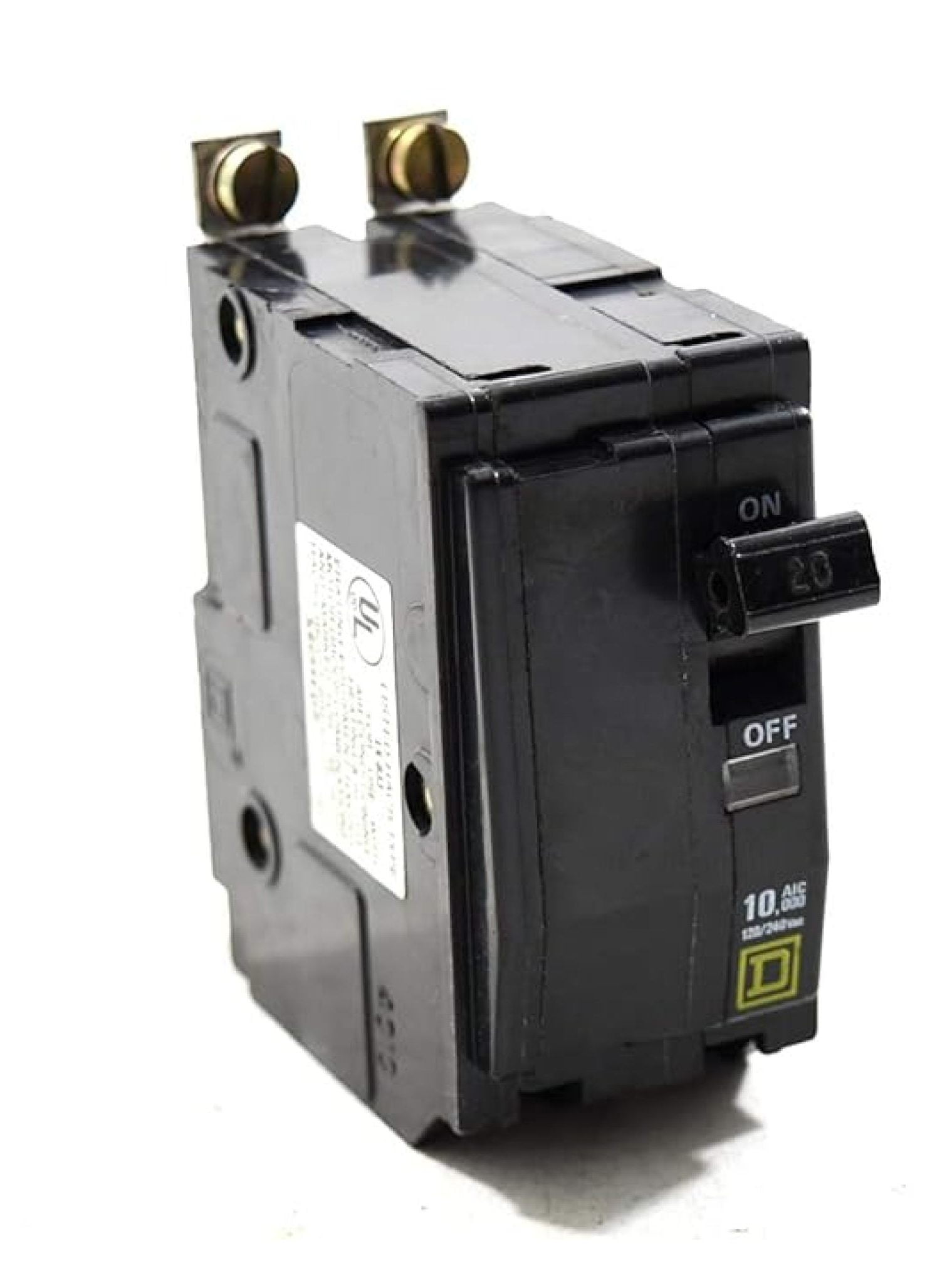 Square D QOB220 Circuit Breaker 20 Amp 2 Pole Bolt On - 120/240Vac ...
