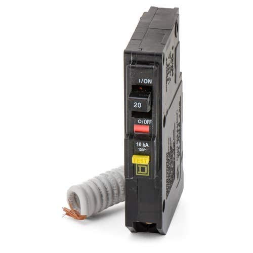 Square D Qwik-Gard QO120GFI Ground-Fault Circuit Breaker, 120 VAC, 20 A ...