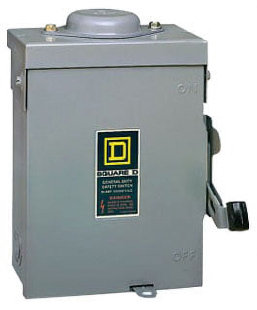 Square D Safety Switch,240VAC,2PST,60 Amps AC D222NRB - Walmart.com