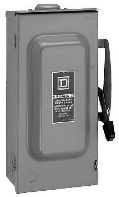 Square D Safety Switch,240VAC,3PST,60 Amps AC D322NRB - Walmart.com