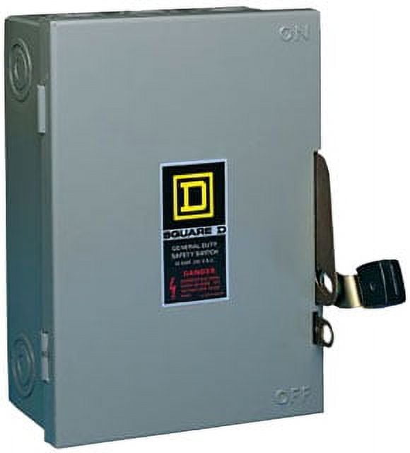 Square D Safety Switch, Fusible, 30 A, Steel D221N - Walmart.com