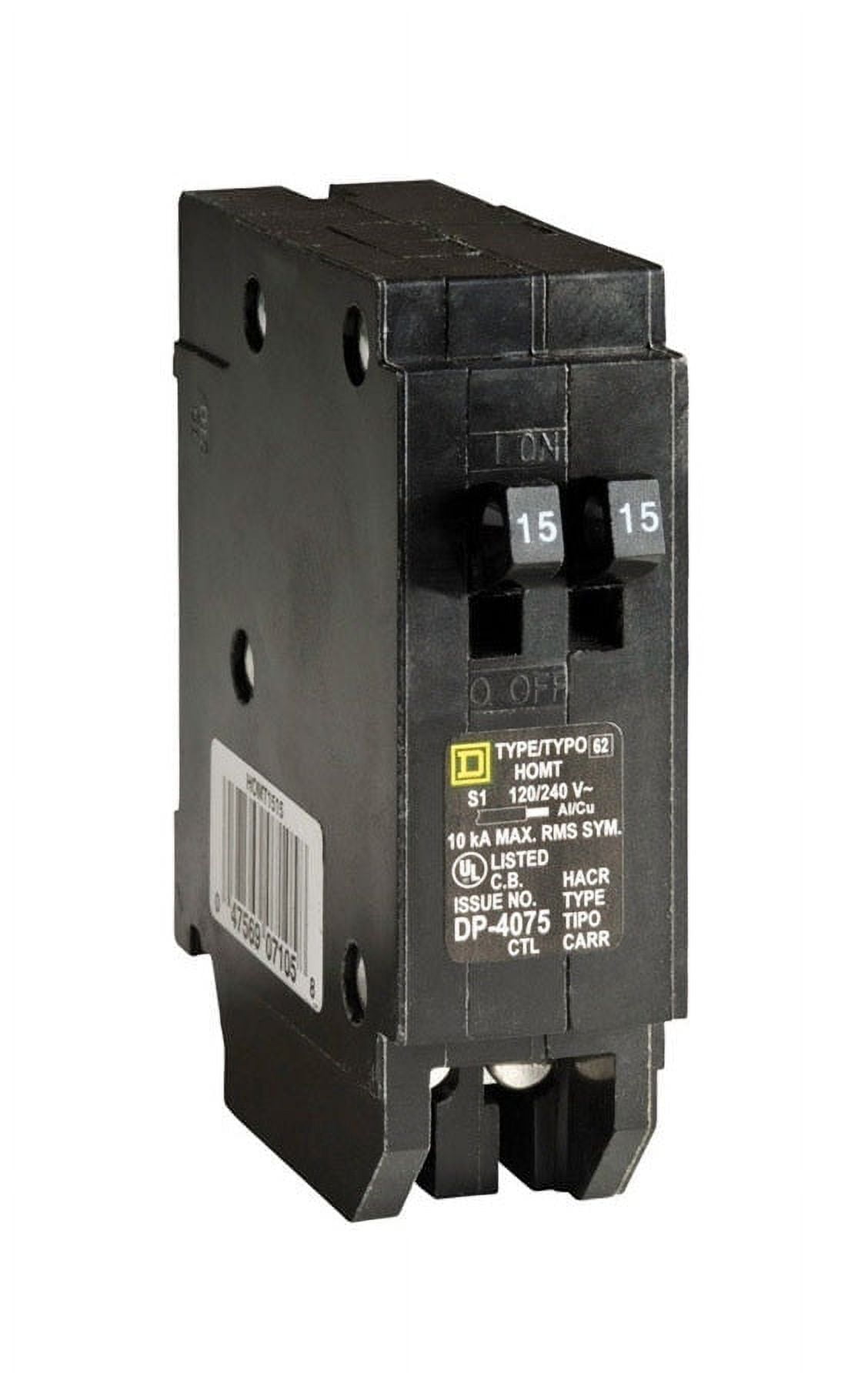 Square D Square D HOMT1515CP Tandem Circuit Breaker, 15 Amp - Walmart.com