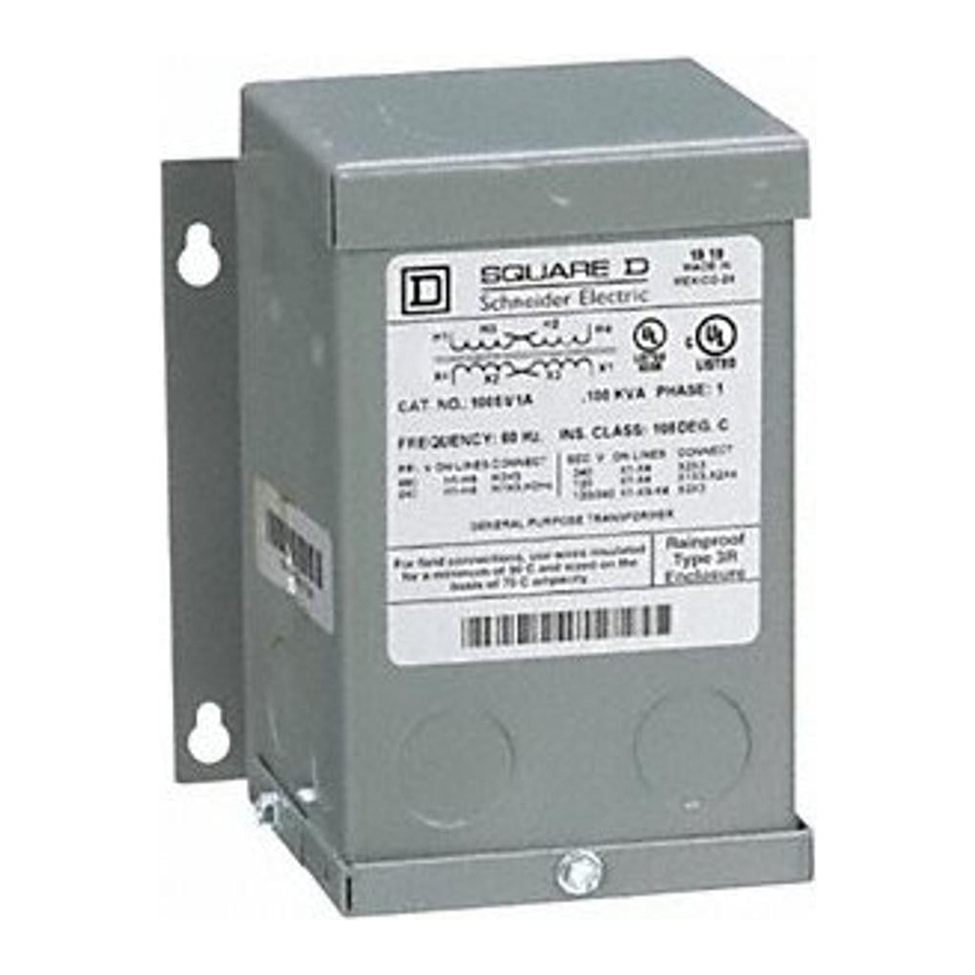 Square D Transformer,100VA,240VAC, 480VAC 100SV1A - Walmart.com