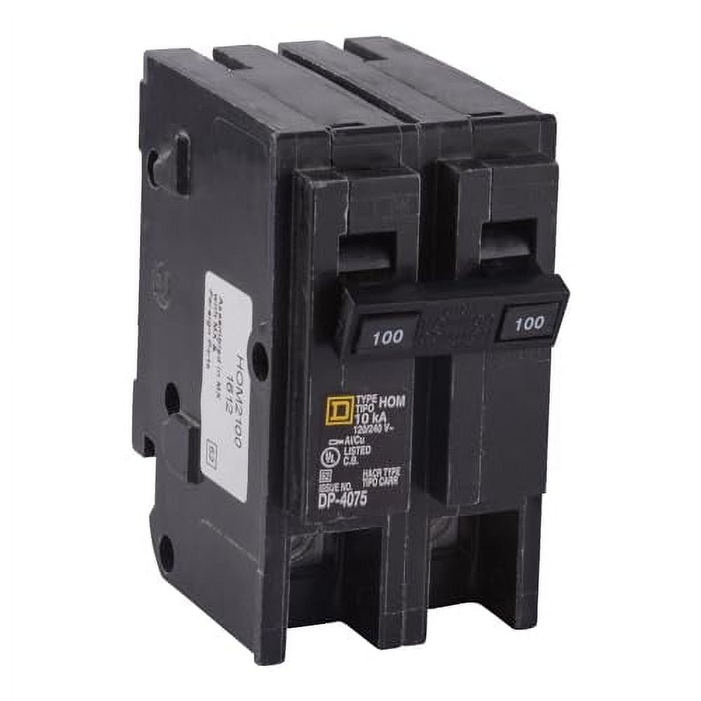 Square D by HOM2100CP Homeline 100-Amp Two-Pole Circuit Breaker - Walmart.com