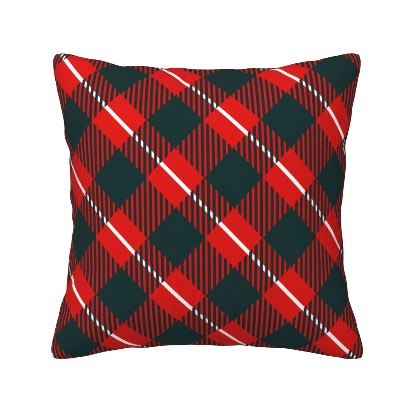 Square Decorative Throw Pillow Covers with Core, Retro Christmas ...