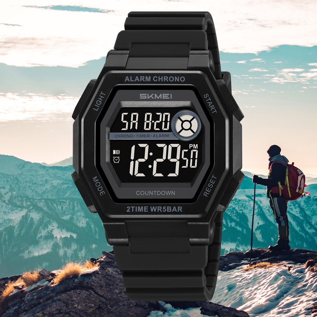 Square Digital Watch for Teens - Fashion Sports Watch with Alarm ...