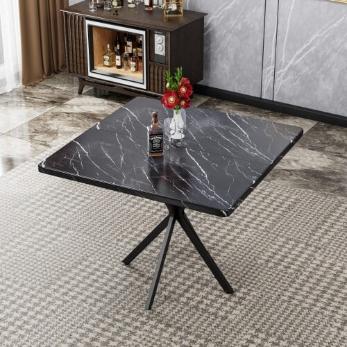 Square Dining Table, Mid Century Modern Square Dining Table for 4-6 ...