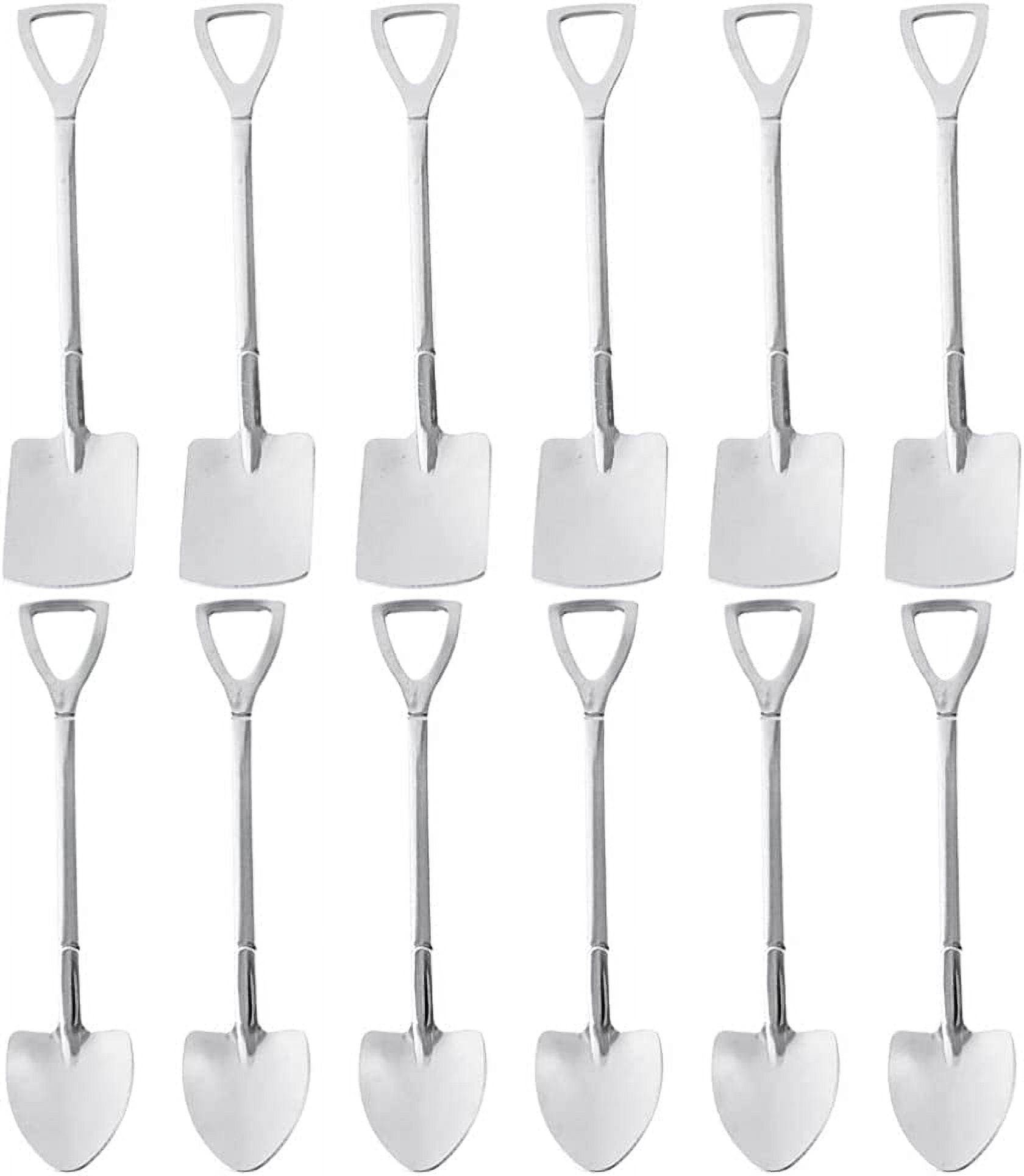 Square Dinnerware Sets 12pcs Shovel Spade Spoons Stainless Steel Spoons ...